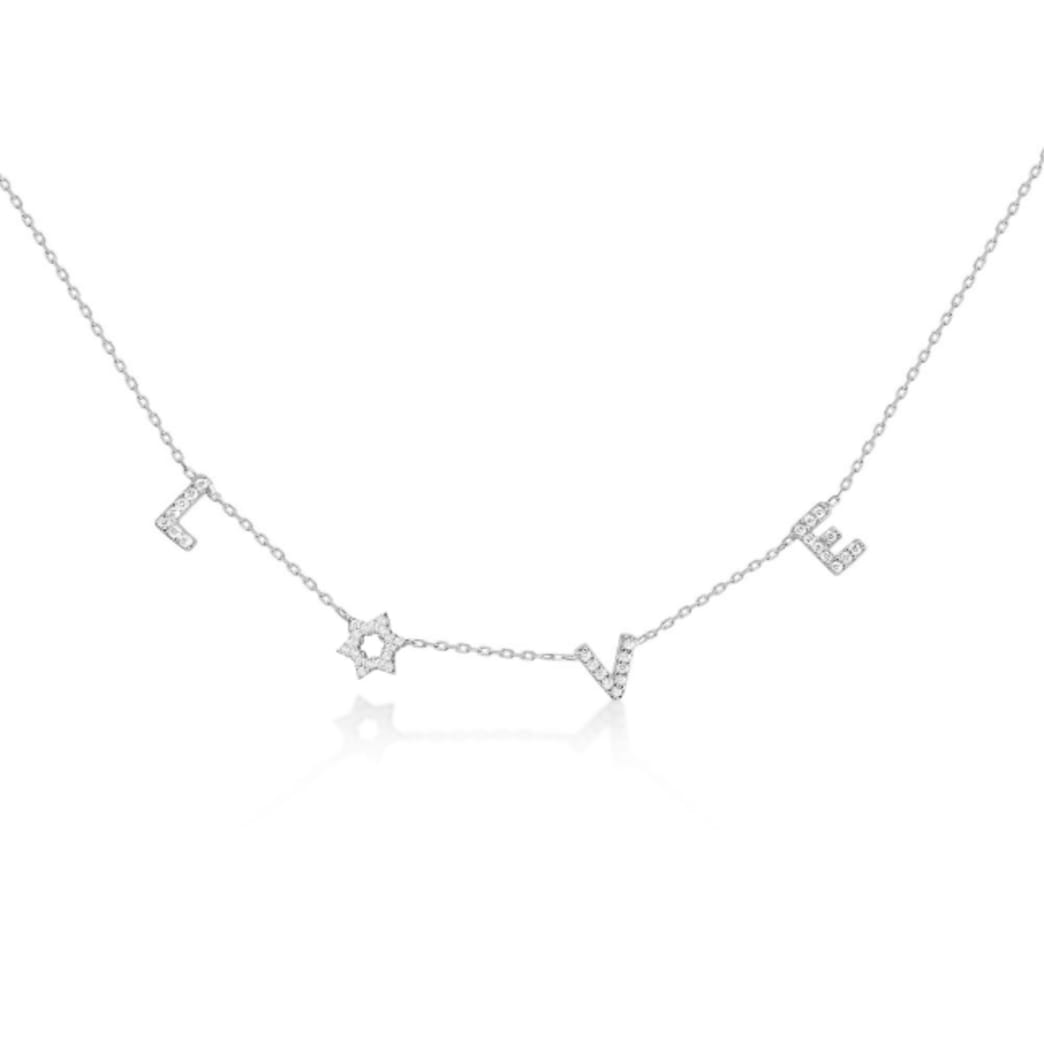 Love Jewish Star Necklace for Girls and Women – Alef Bet by Paula