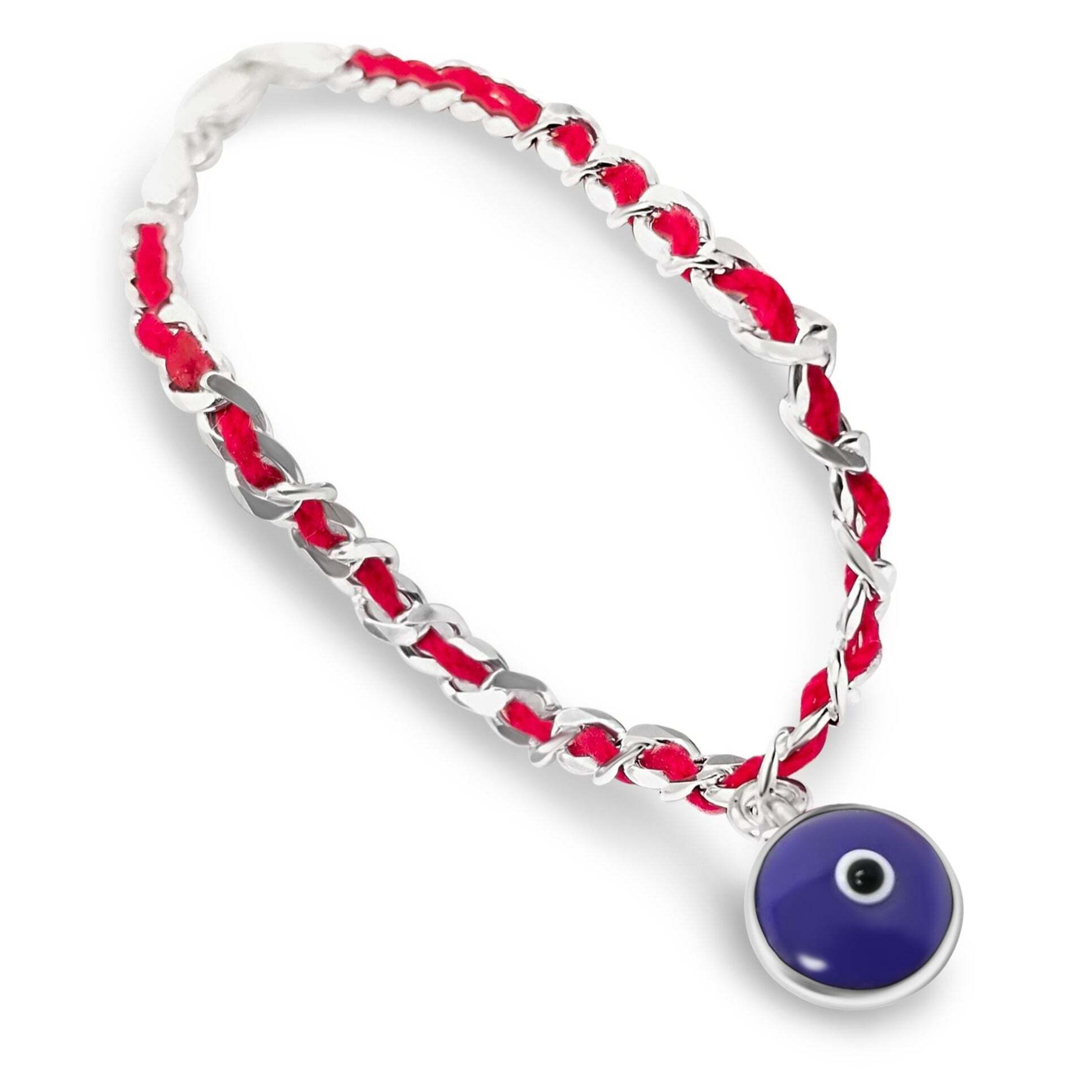 Handmade Red String Blue Evil Eye Small Bracelet | Alef Bet – Alef Bet ...