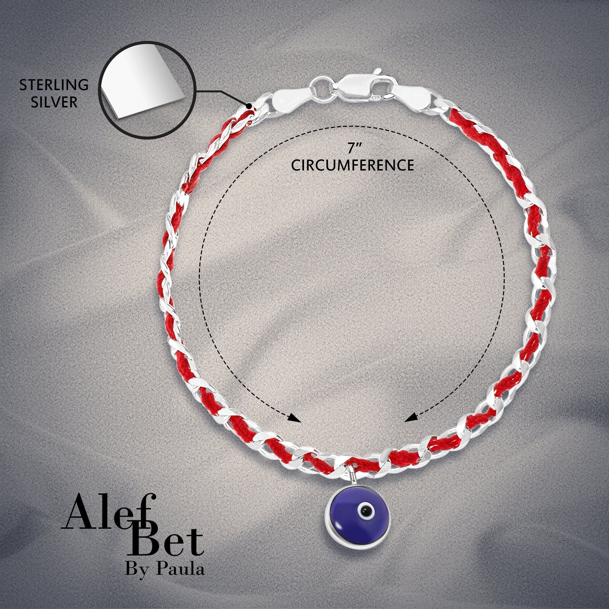 Handmade Red String Blue Evil Eye Small Bracelet | Alef Bet – Alef Bet ...